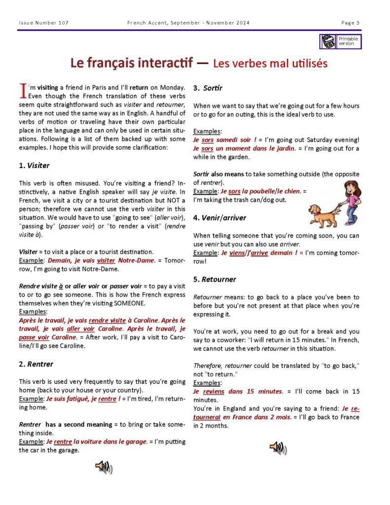 Free French Learning Magazine with Audio, Grammar, PDF format