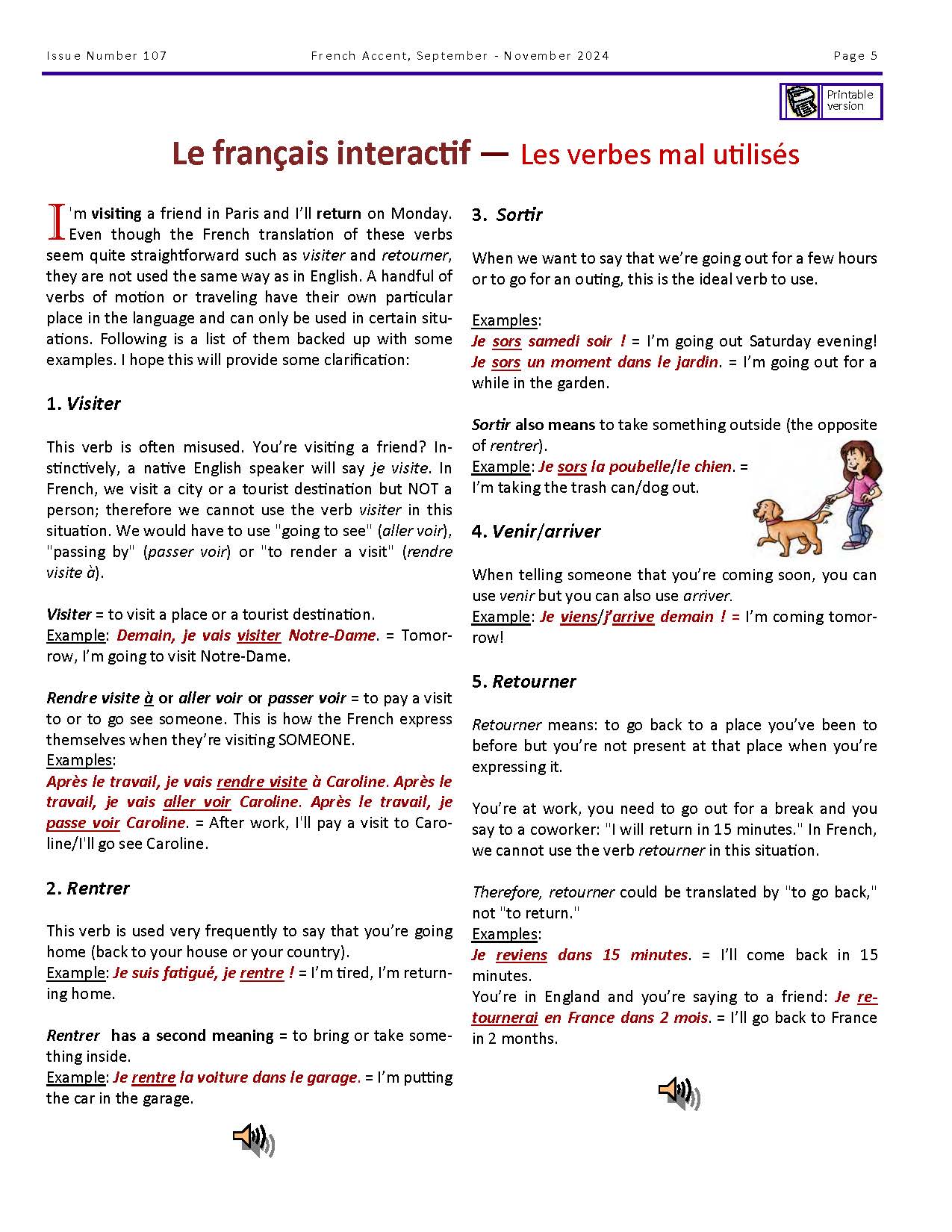 Free French Learning Magazine with Audio, Grammar, PDF format