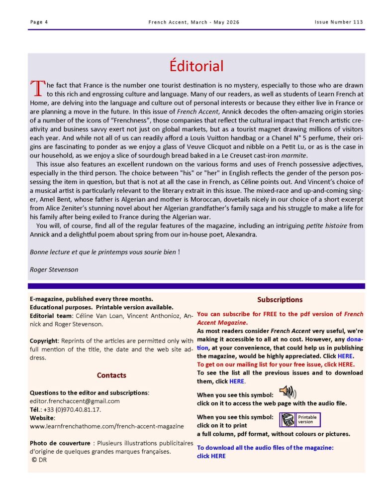 Free French Learning Magazine with Audio, Grammar, PDF format
