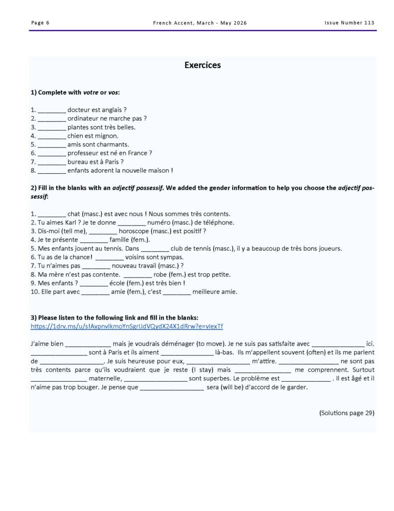 Free French Learning Magazine with Audio, Grammar, PDF format